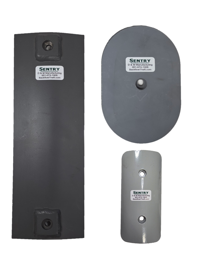 Hand Hole Security Bolt Cover Plate - BackFlow Theft Protection